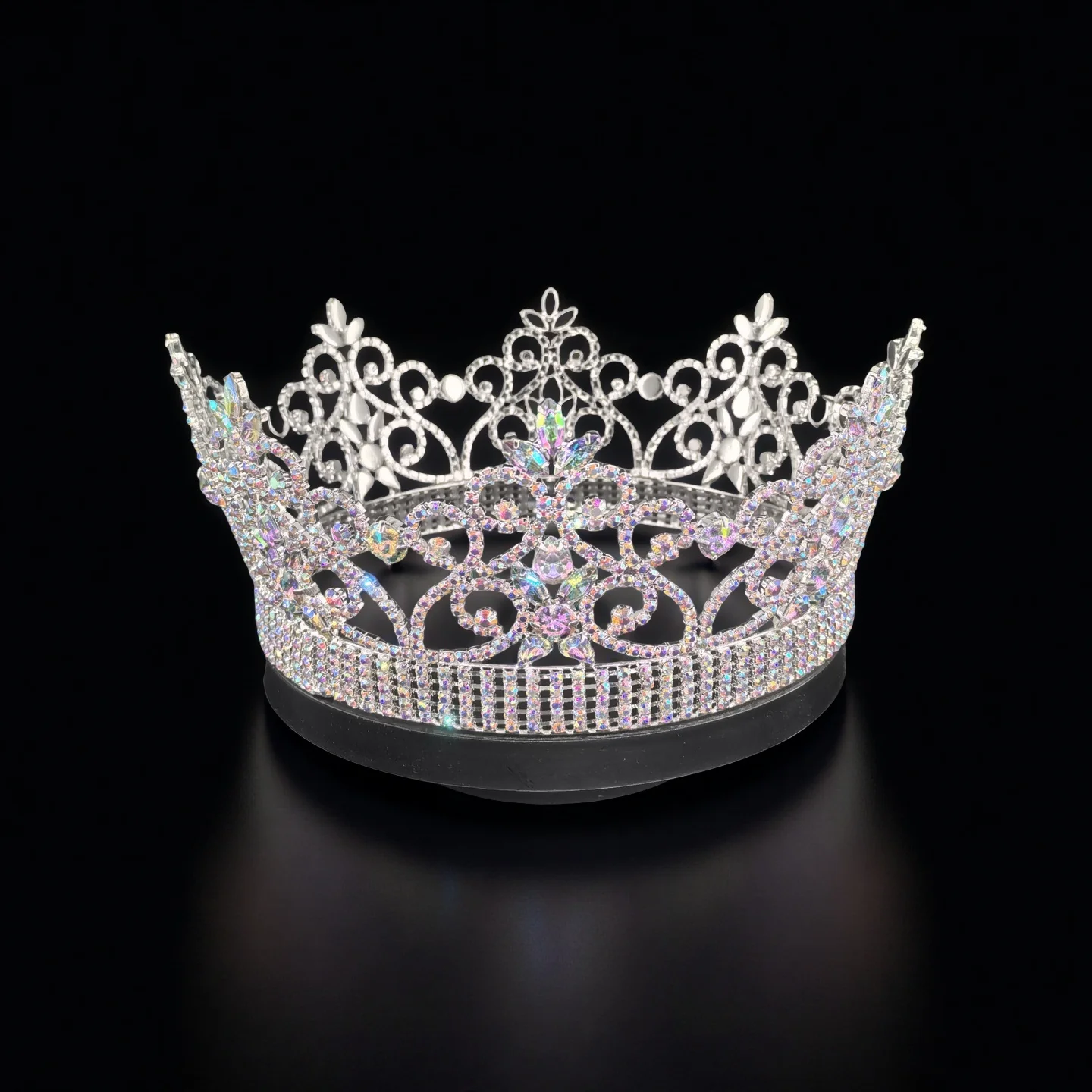 Glass Clear Stones Bling Rhinestone Pageant Crowns Crystal Beauty Fully ...