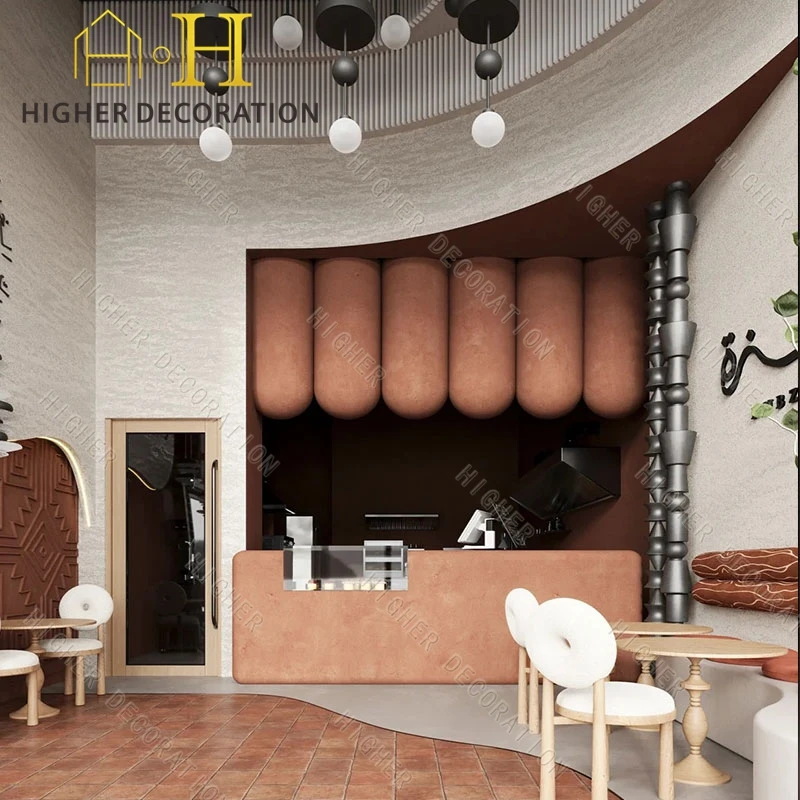 Modern Coffee Shop Bar Counter Design Custom Durable Coffee Shop ...