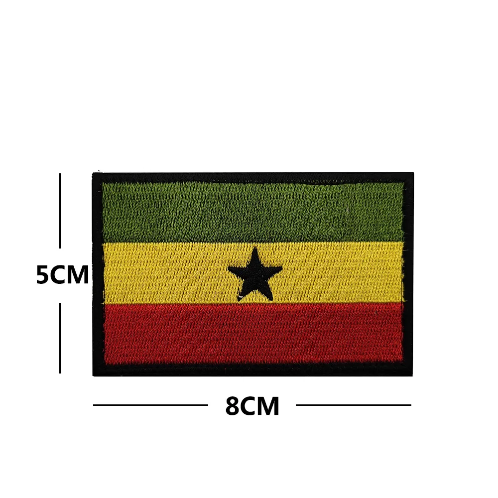 African Countries Flags Embroidery Patches with Hook Loop