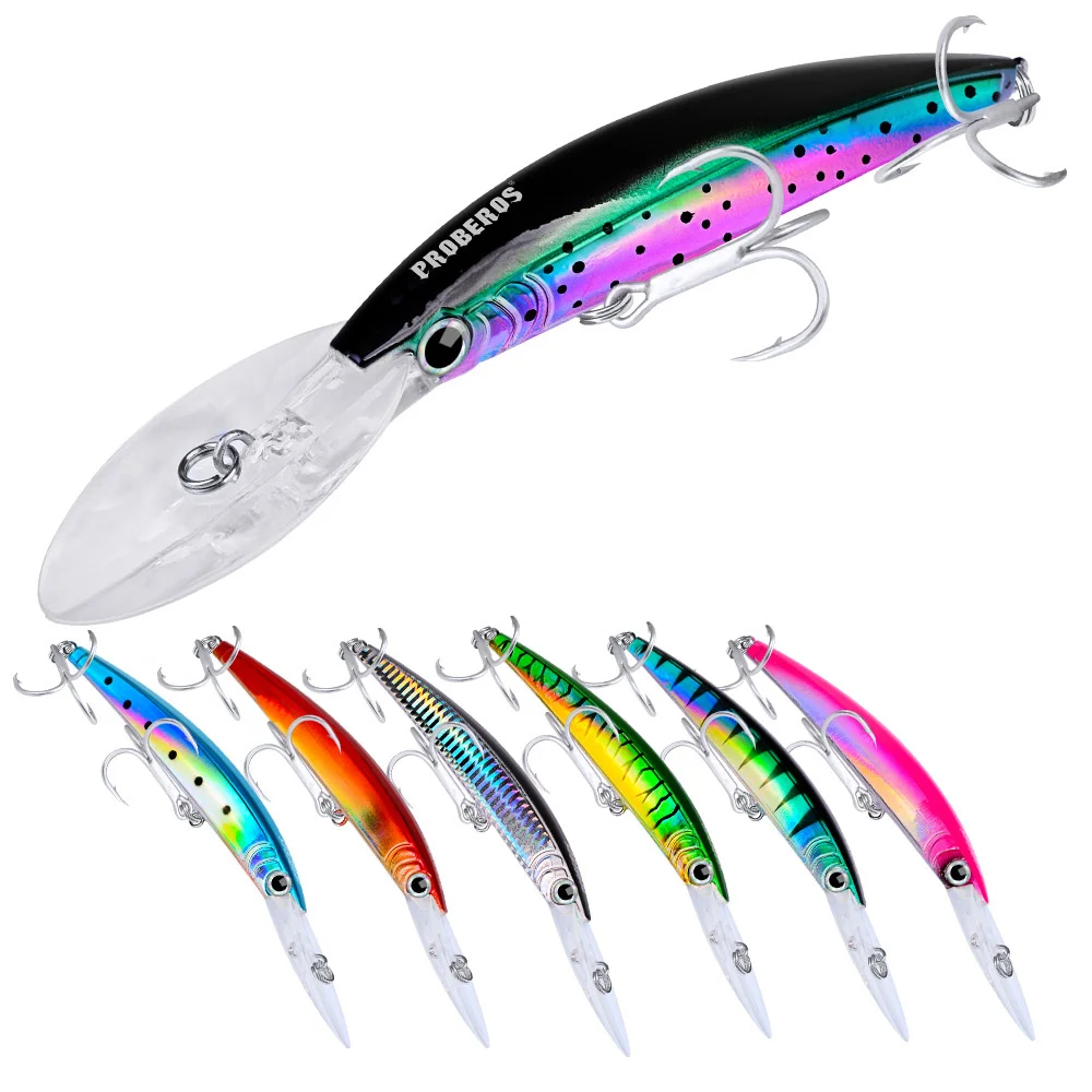 Newmajor 17cm 27g Big Minnow Wobblers Fishing Lures Deep Diving ...