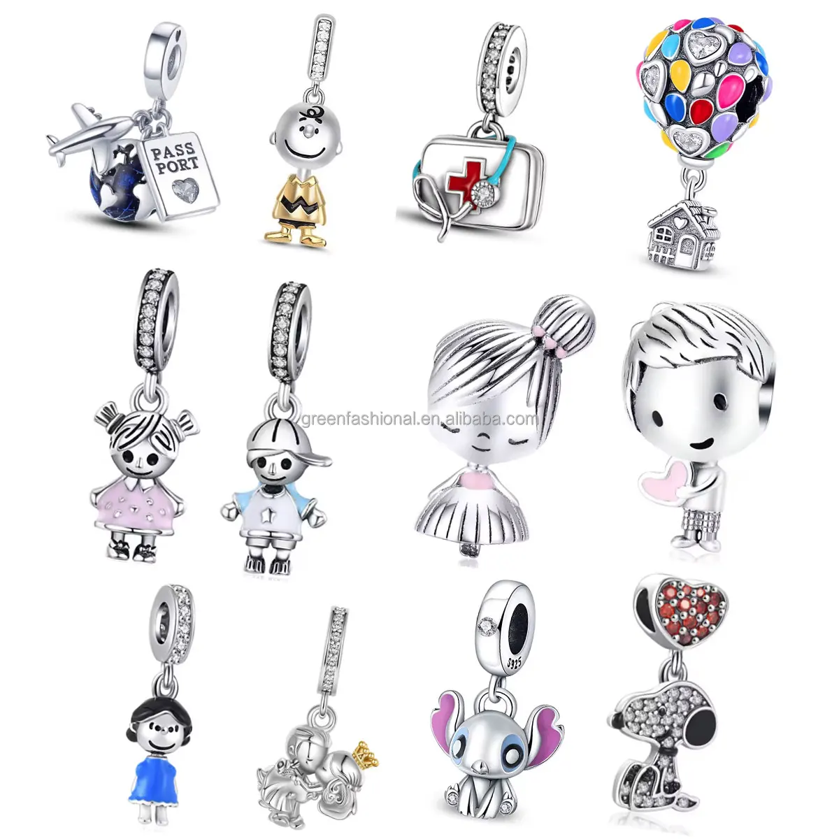 Newest Designer Cartoon DIY Girls Charms for Bracelet 925 Sterling ...
