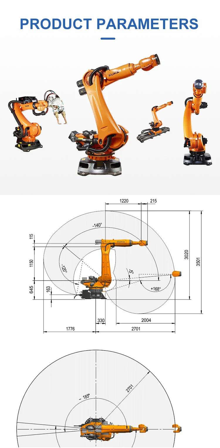 KUKA Industrial Robot 6 Axis Robot Arm with PLC KR 20 Model 6kg Payload ...