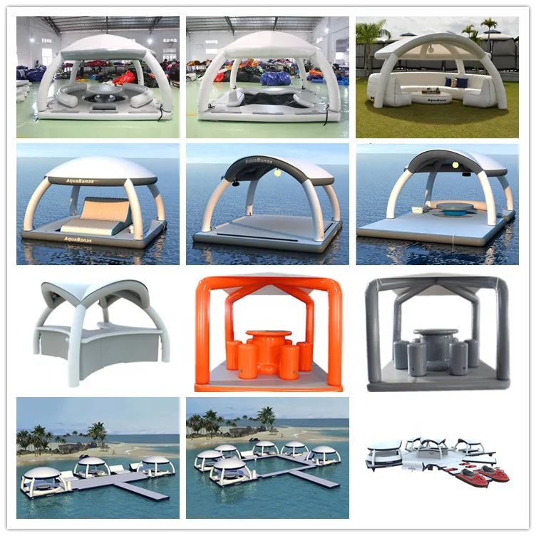 Water Entertainment Cabana Raft - Floating Party Platform