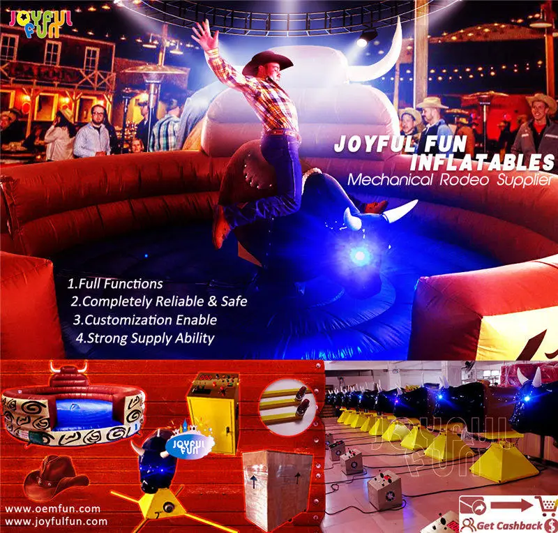 Joyful Fun Hot Sale Customized Inflatable Mechanical Games Rodeo Ride ...