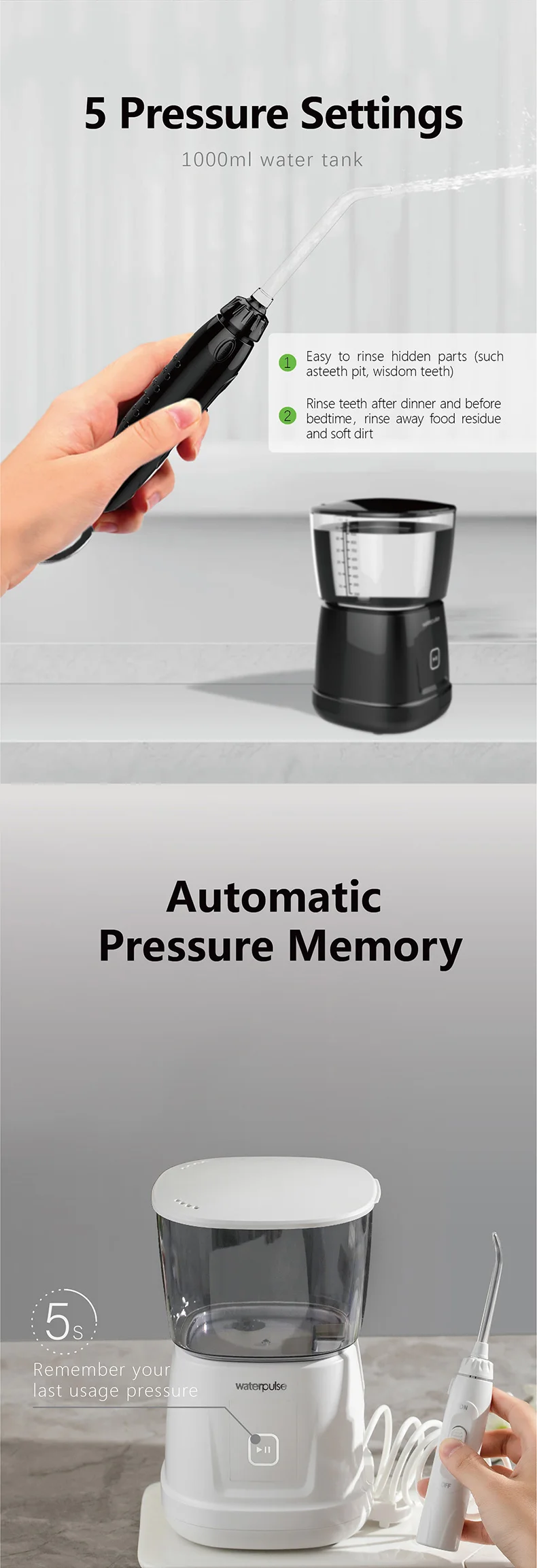 Waterpulse Multiple Colour Dental Water Pick For Teeth - Buy Dental ...