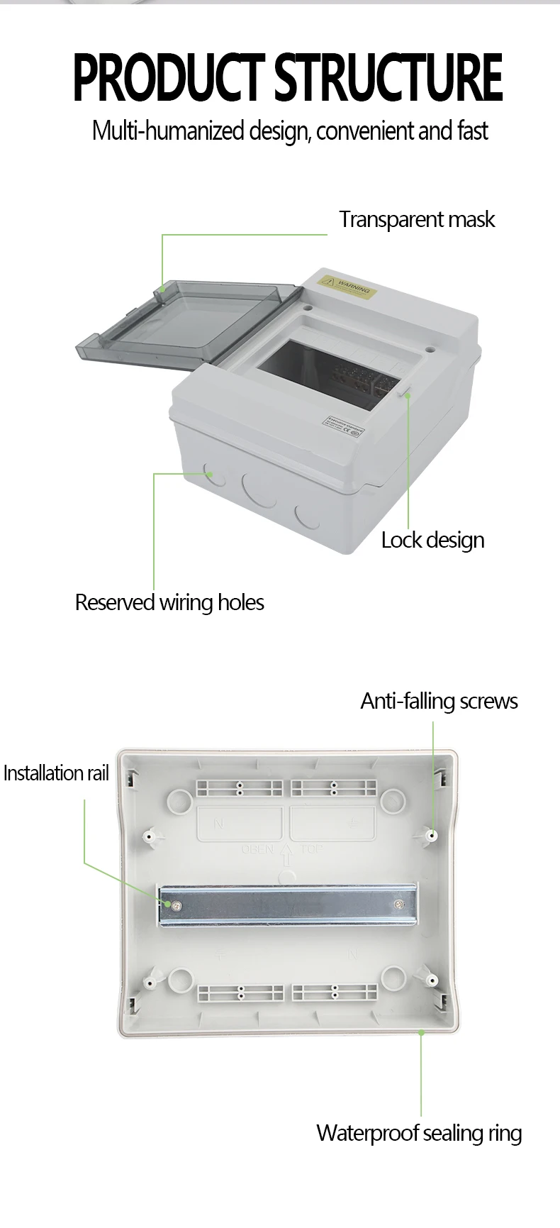 Lyebox Mcb Plastic Enclosure Box Ha-9 Ways Ip66 Outdoor Waterproof ...