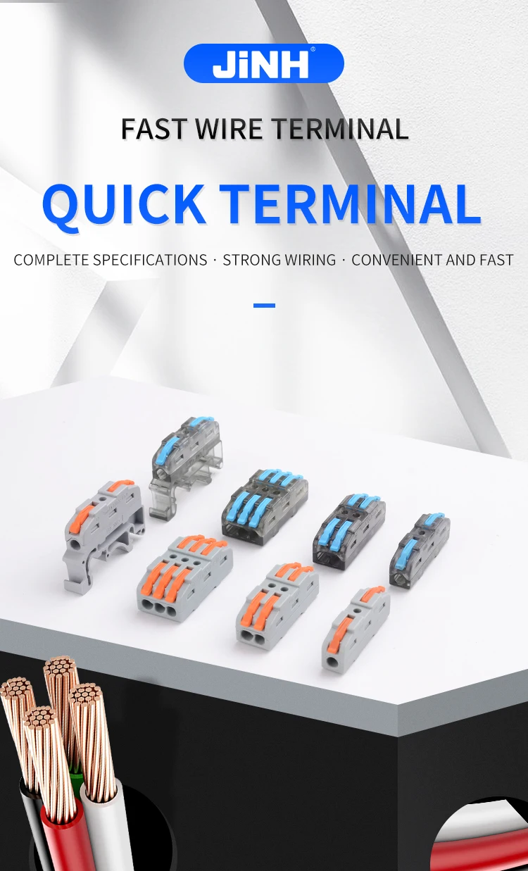 Din Rail Unthreaded Push in Spring Quick Terminal Cable Fitting ...