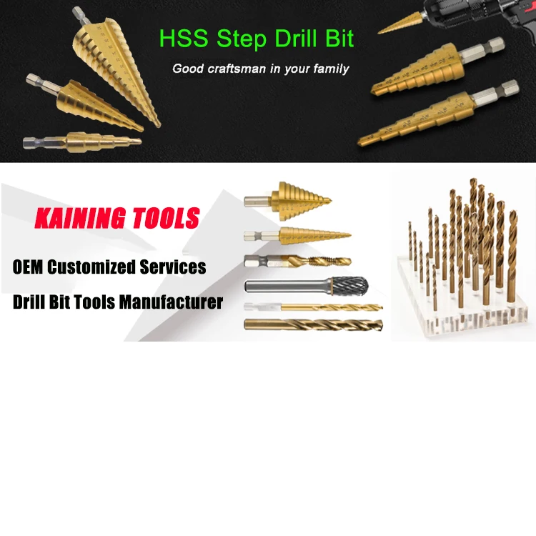 5pcs Hss Cobalt Multiple Hole Step Drill Bit Set Titanium Step Drill ...