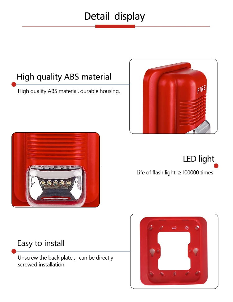 24v 90db Wireless Addressable Fire Siren Fire Alarm Loud Sounder,Fire ...