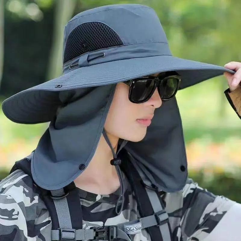 Out Door Hiking Hunting Sun Hat Men's Summer UV Protections