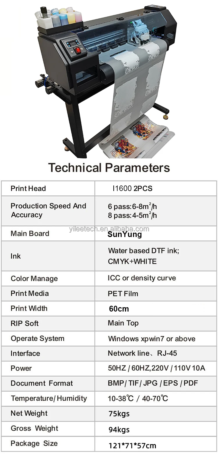 Dtf Printer I1600 Printhead Tshirt Dtf Impresora All-in-one Printers ...