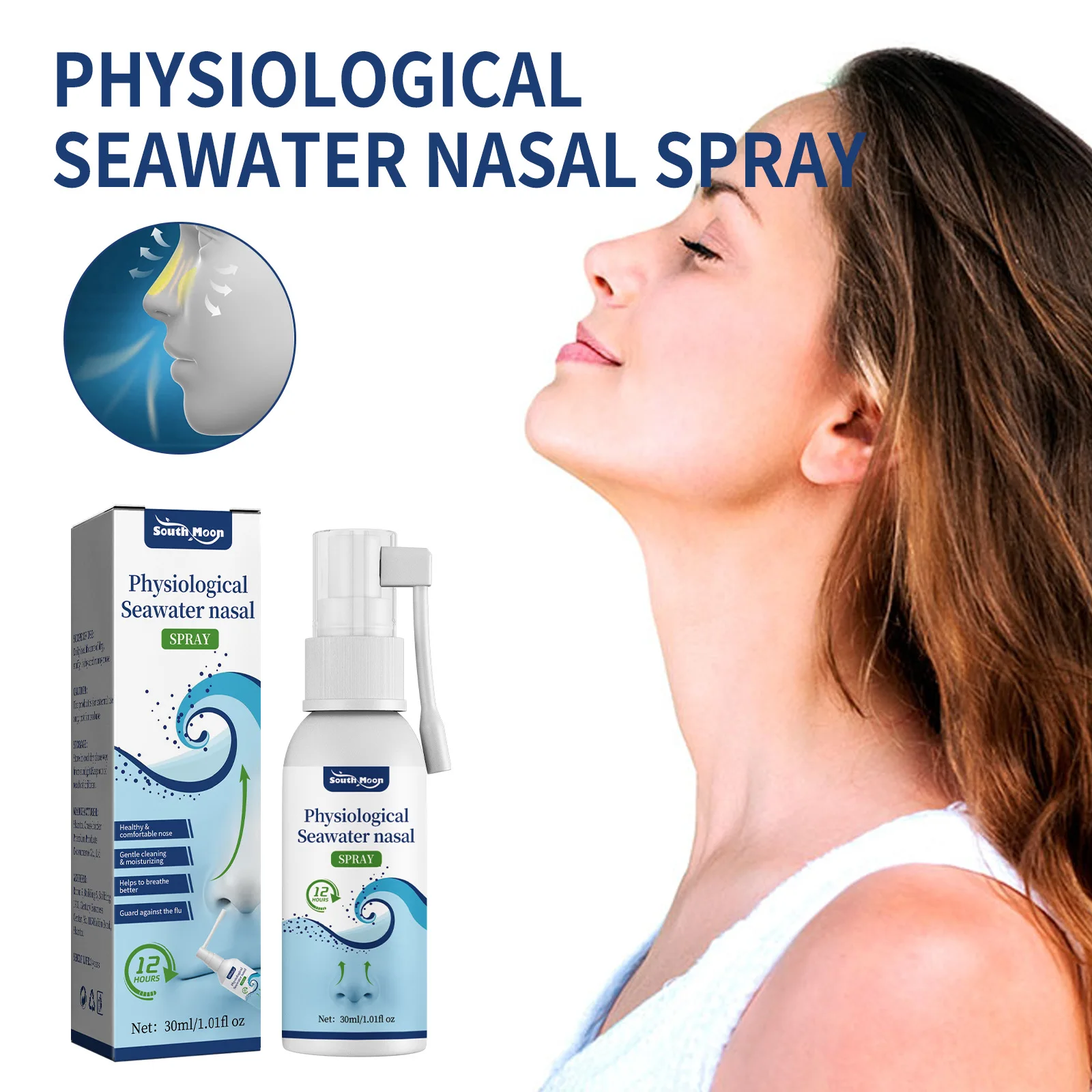 Physiological Seawater Nasal Spray Nasal Mild Cleaning Nasal Congestion ...