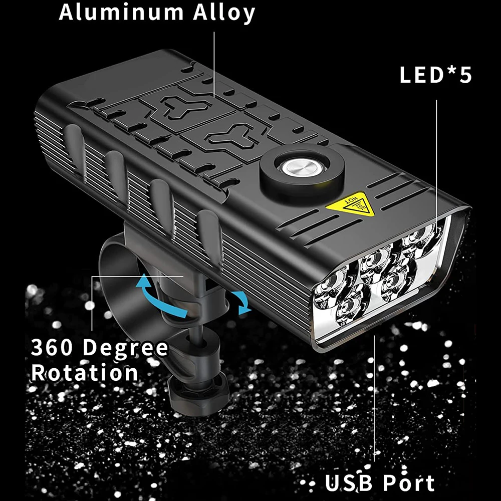 Motor Spotlight Rechargeable High Power Bank 10000mah Bike Led Bicycle ...