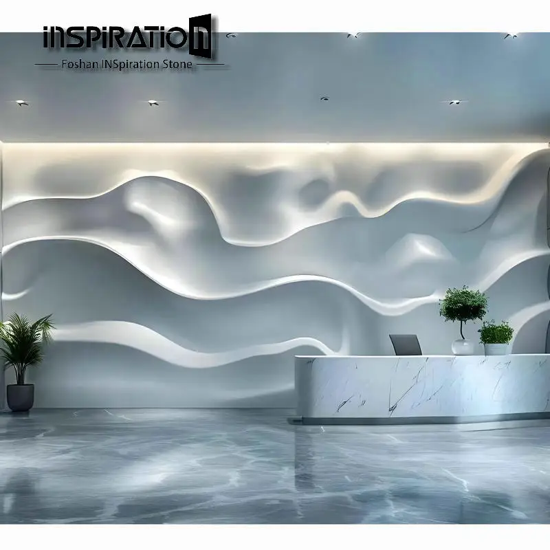 Alibaba.com: Exterior GFRC Wall Cladding, Gypsum Wave 3D Wall Panels ...