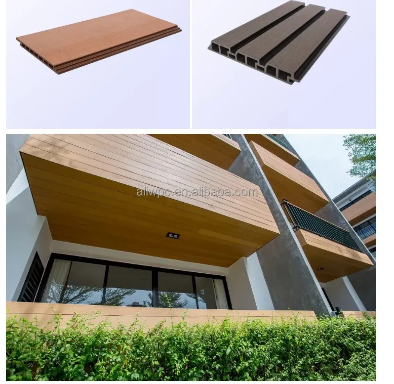 Exterior Cladding Wood Grain Wpc Wall Pvc Decorative Wall Panel Outdoor ...