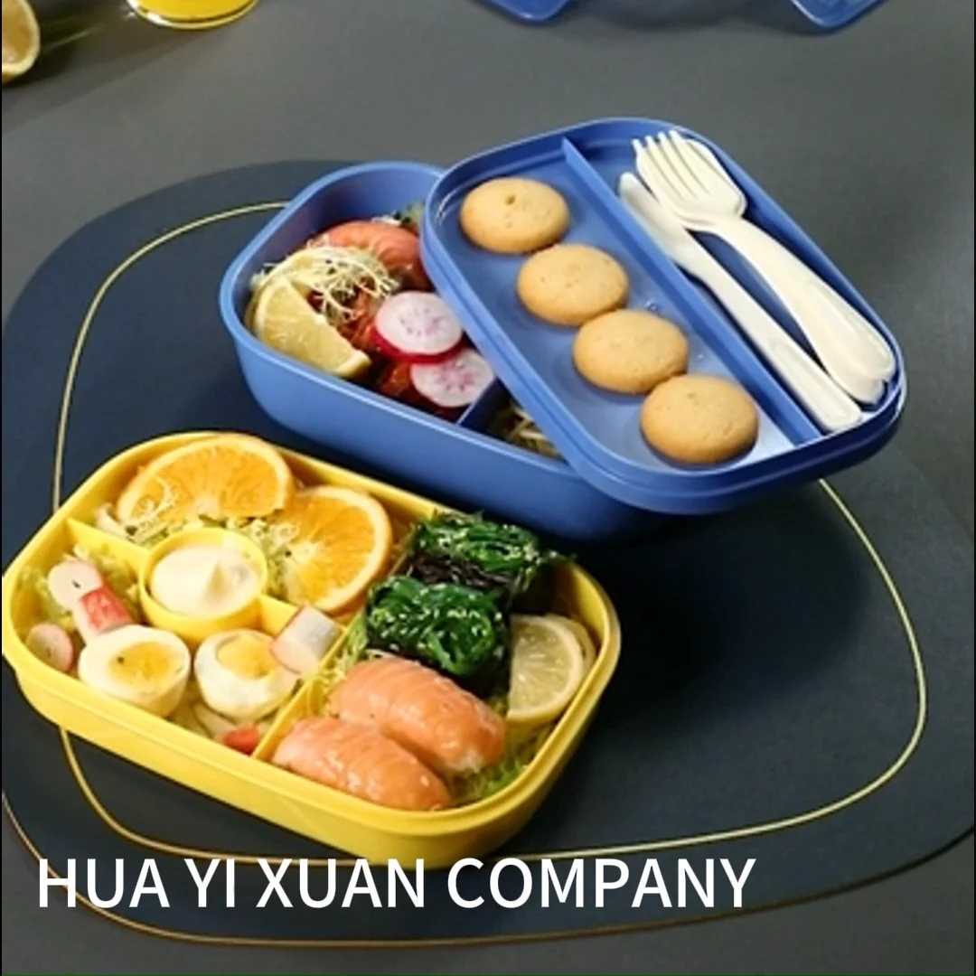 Plastic 3 Layer 5 Compartment Sublimation Camping Food Containers Kids ...