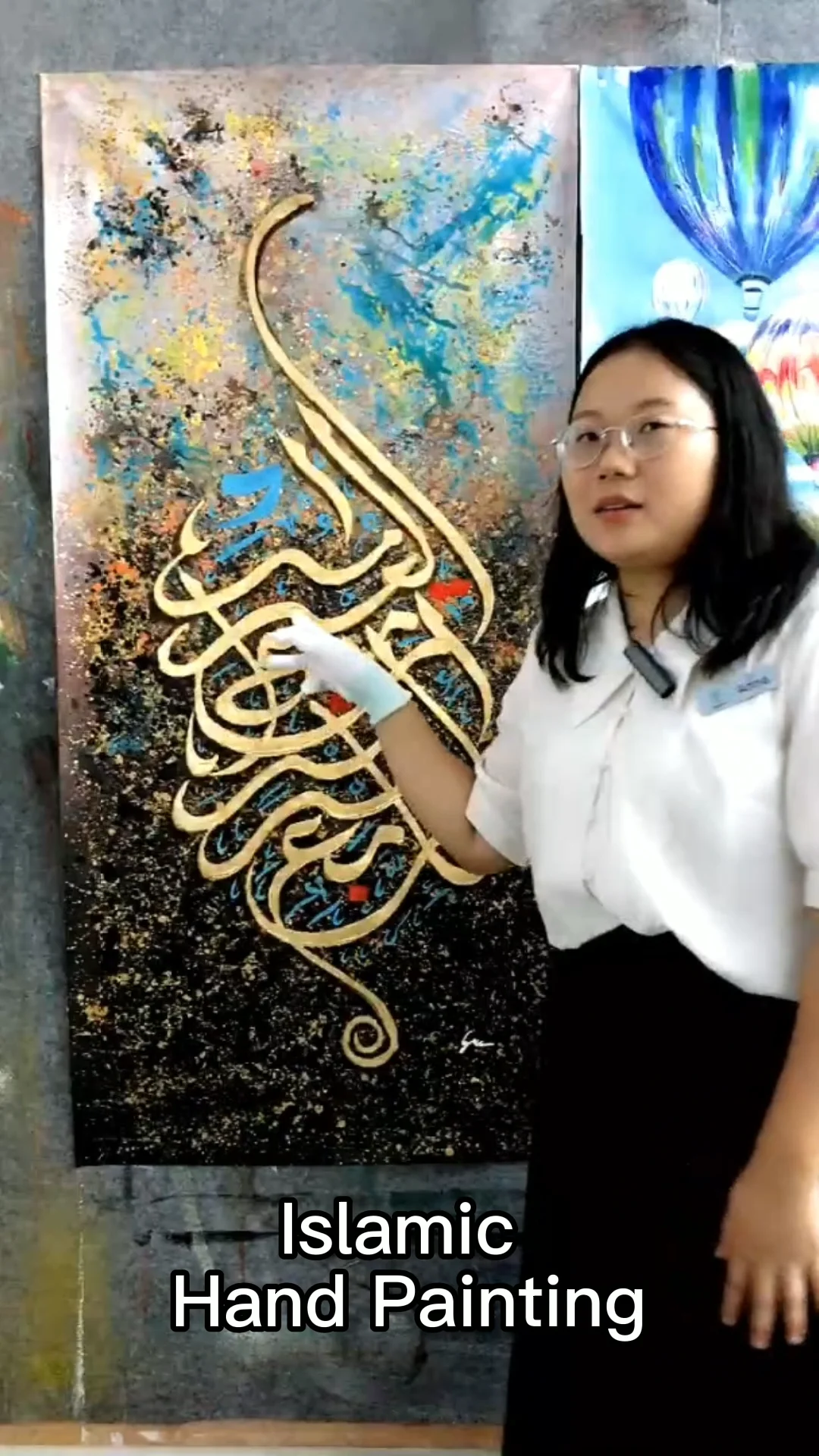 Luxury Gold Foil Islamic Muslim Religious Oil Painting Wall Art Print ...