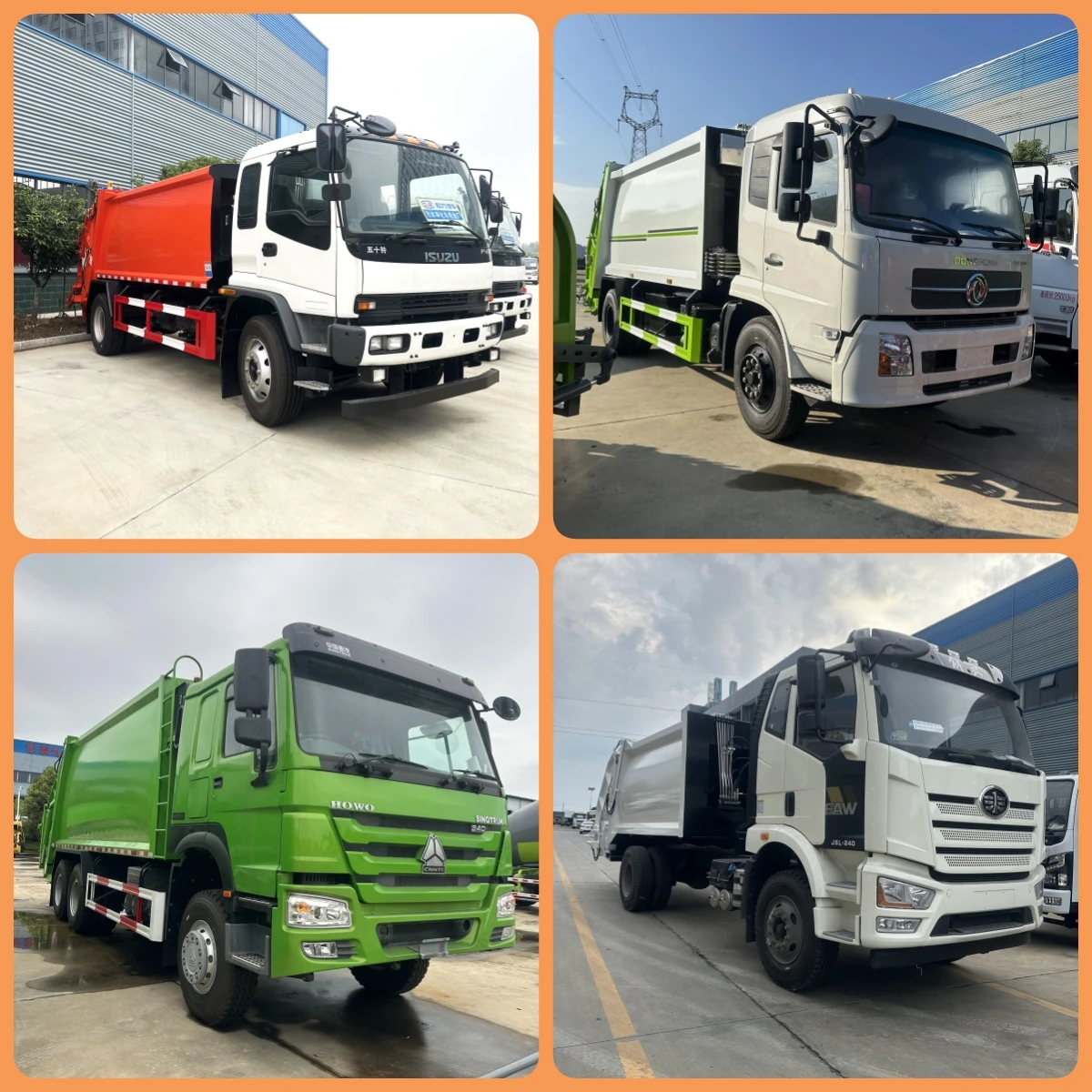 Forland Mini Rear Loader Garbage Trucks 4x2 Refuse Compactor Garbage ...