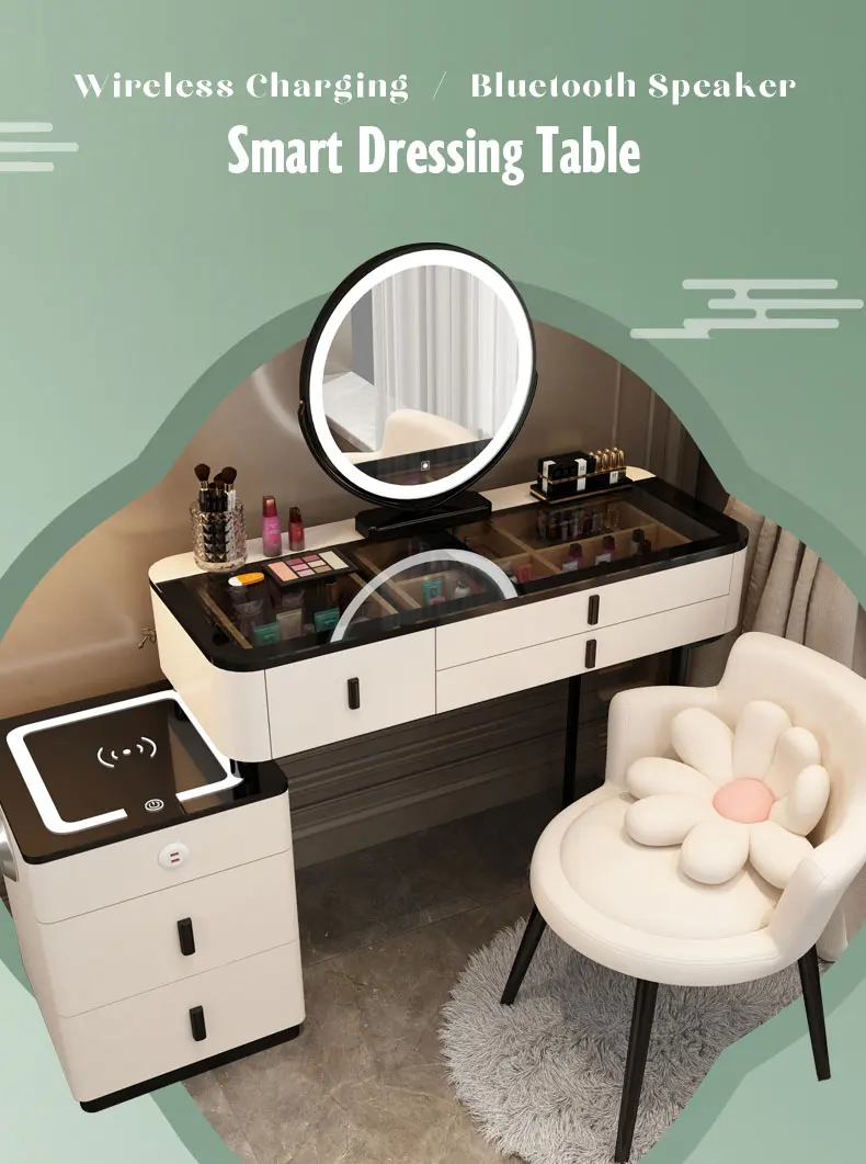 Wholesale Cheap Multifunction Wireless Charging Princess Dressing Table ...