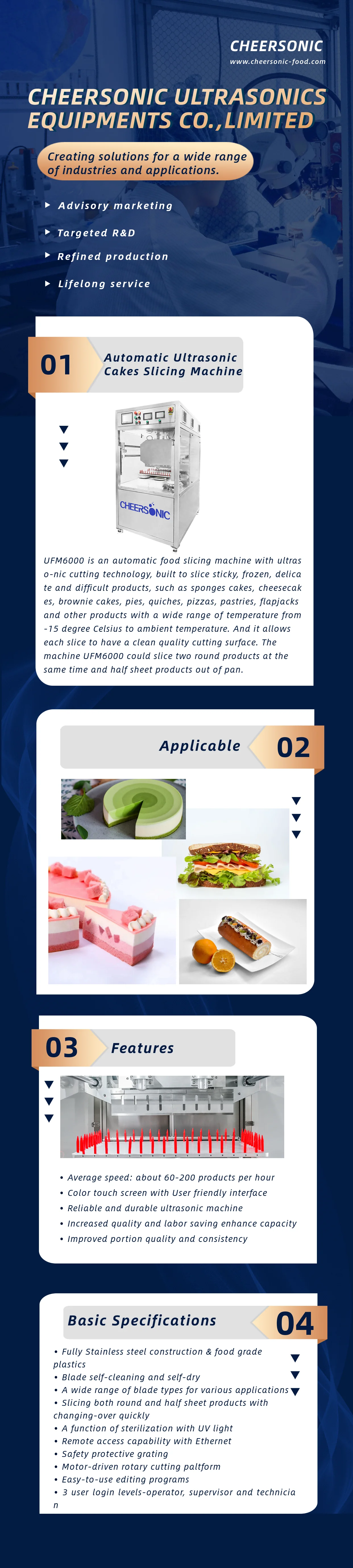 Ultrasonic Knife Caramel Cutter Machine Automatic Cake Slicer Frozen ...