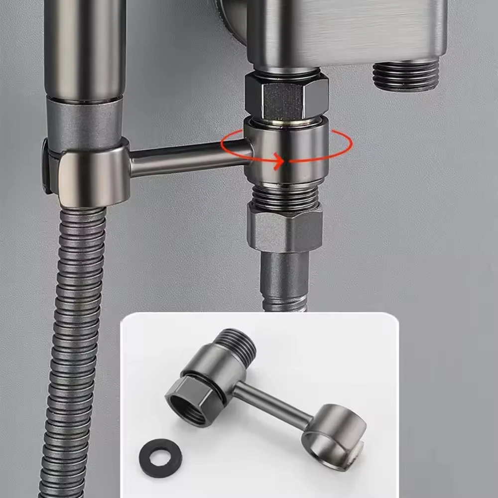 Stainless Steel High Pressure Double Outlet Angle Valve Wall Mounted ...