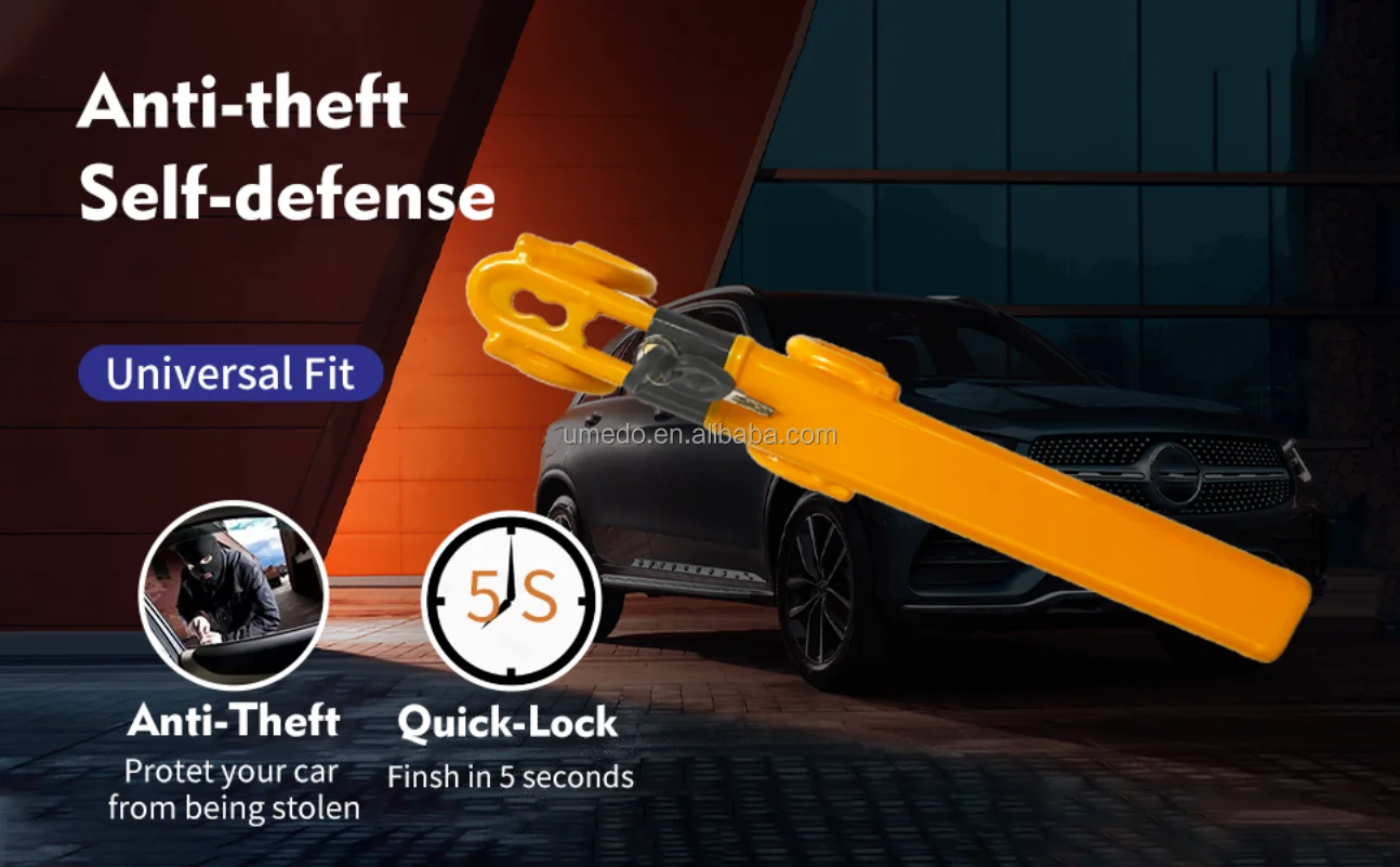 UMEDO Universal Fit Cars Steering Wheel Lock - Anti-theft