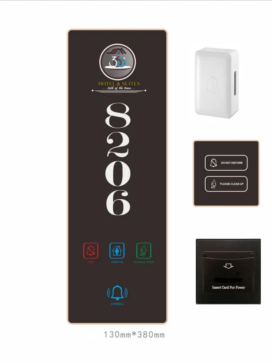 Electronic Hotel Room Number Panel - Five in One Display