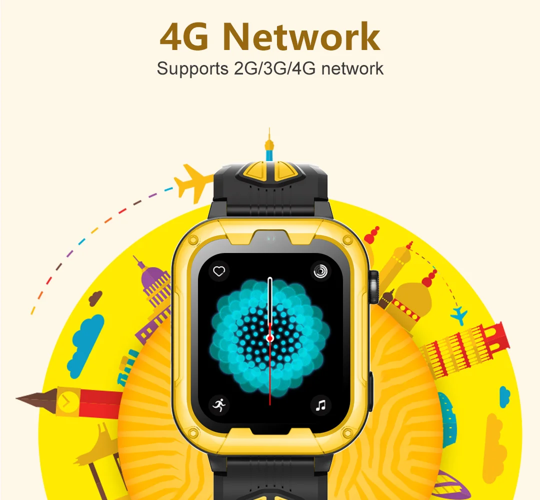 D39B 4G Kids Watch Smart Control System 1GB + 8GB Memory Multi ...