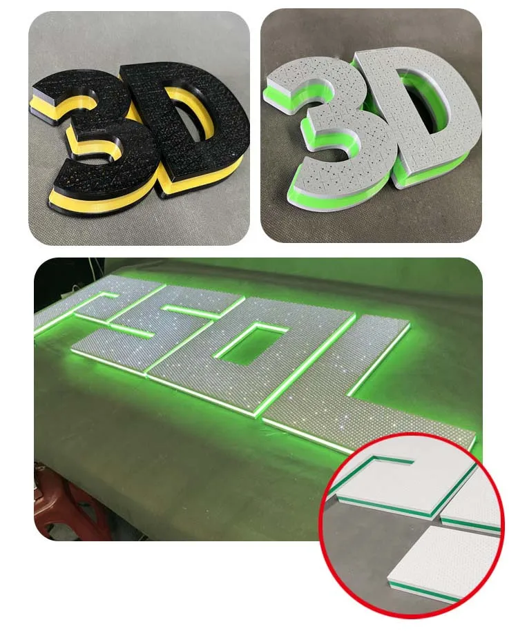 Customized Illuminated Signage Outdoor Led Sign Backlit Printed 3D ...