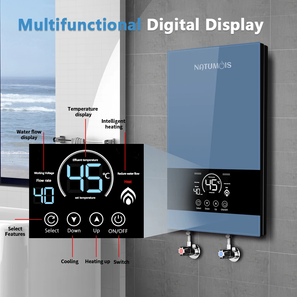 Smart Instant Water Heater 8500W for Hotels - Energy-Saving Electric ...