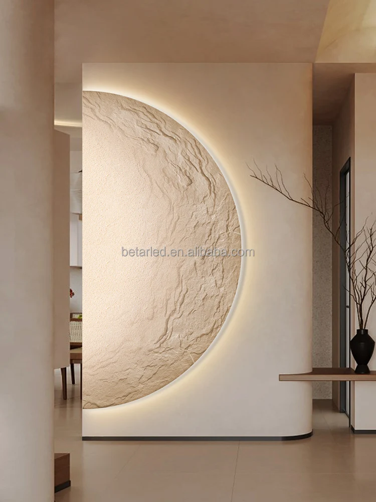 Backlight Moon Wall Painting Decor,Illuminated Semi-circle Wall ...