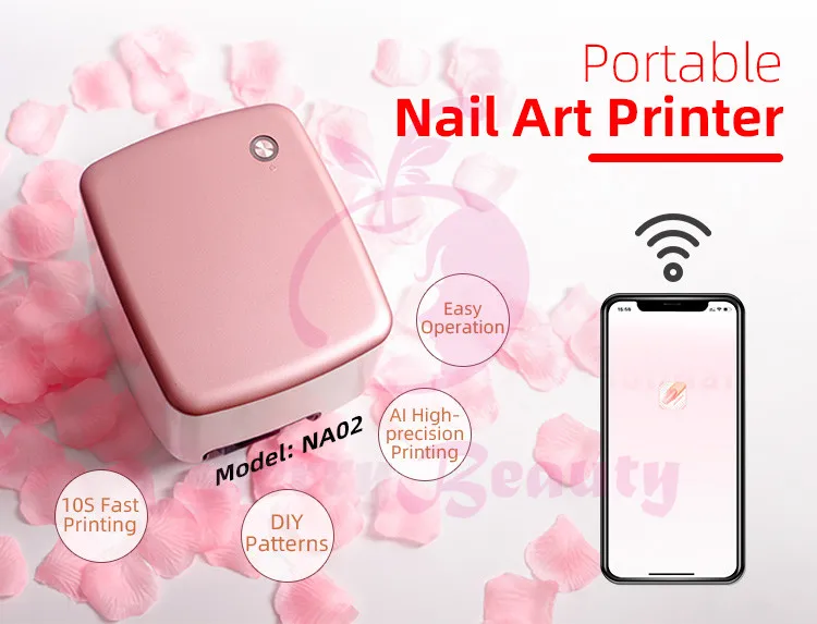 Portable Smart 3D Nail Art Printer Electric Power Source DIY Custom ...