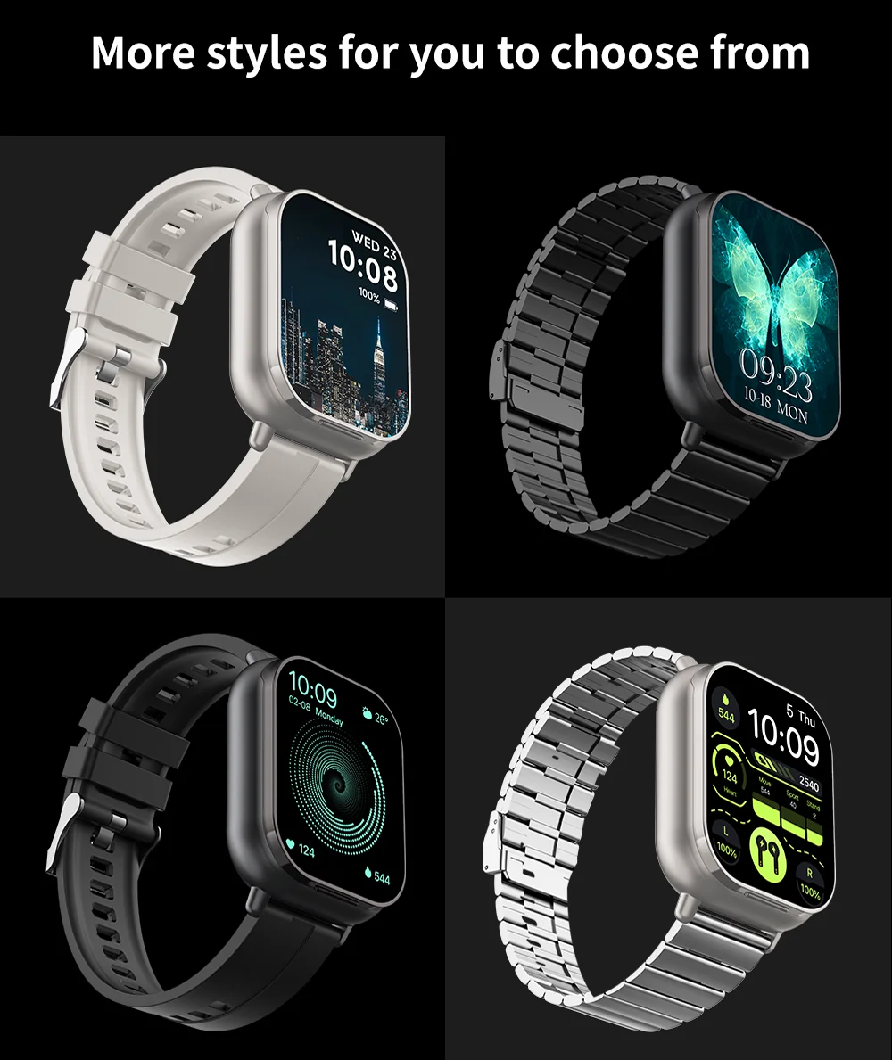 YHYOUHUI Smartwatch Earphones - 2-Inch Touch Control Watch