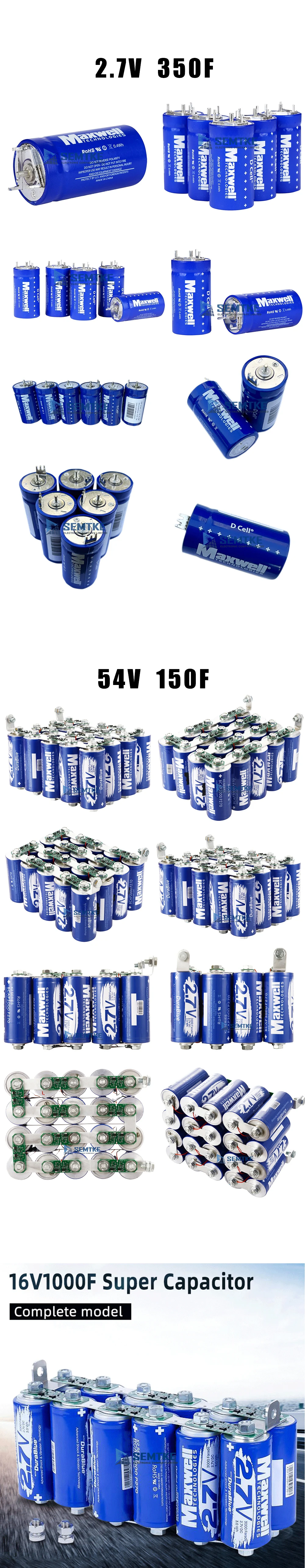 2.7v 3000f Maxwell Super Capacitor Module 3v 12v 16v 2.7v 310f 350f ...