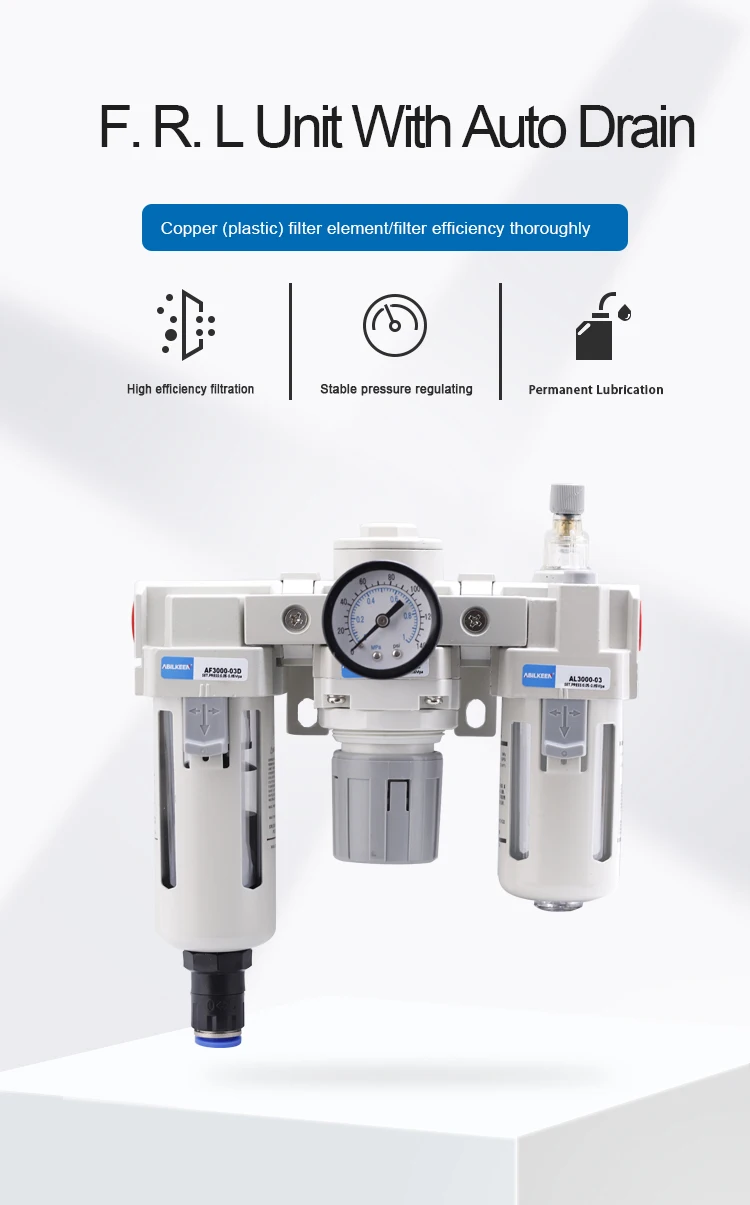 Air Filter Regulator And Lubricator Combination Frl Two Units Wholesale ...