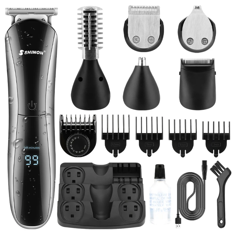 Sh-2622 Rechargeable Professional Grooming Kit Hair Shaving Machine Lcd ...