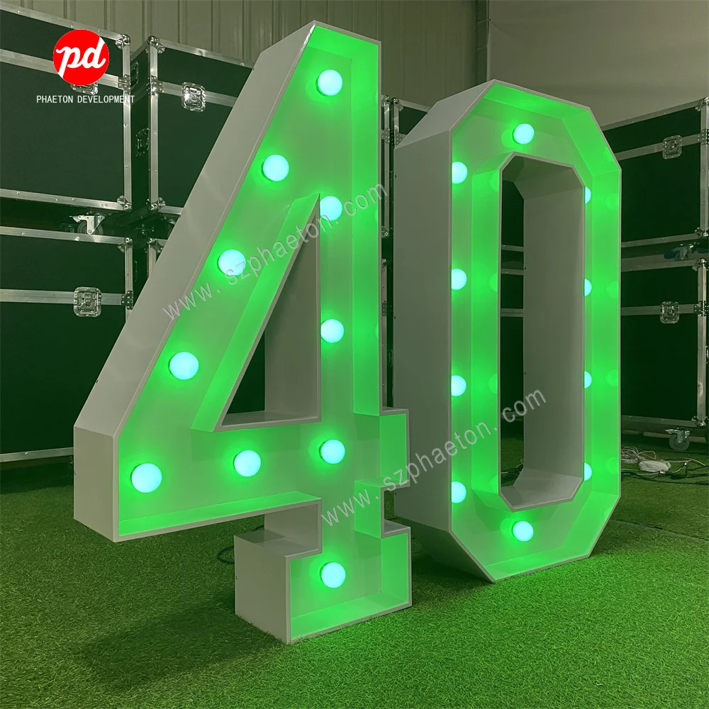 Giant LED Light up Numbers for 70th & 75th Birthday Party Decorations