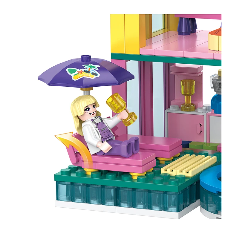 Cogo Toy 390 Pcs Educational Building Blocks Water Park Girls Gift 3d ...