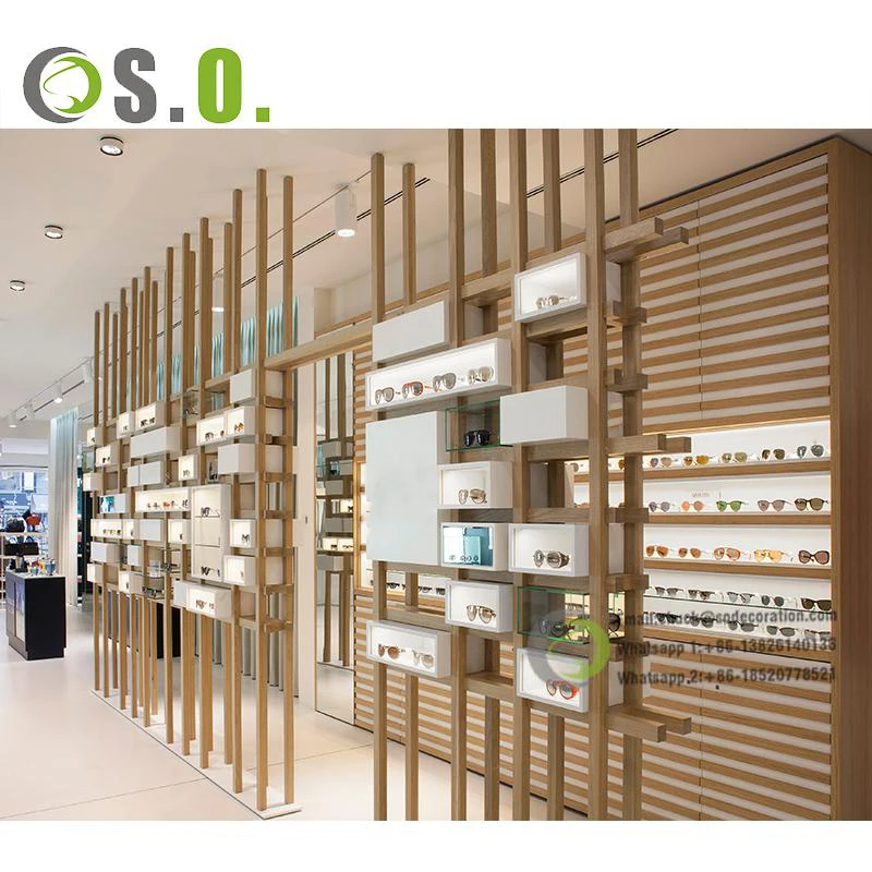 Customized Eyewear Wall Display Optical Display Rods Eyewear Shop ...