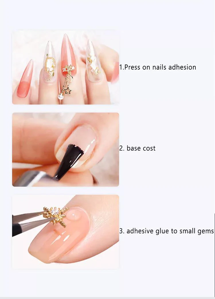 Nail Glue Mini 2 Gram As A Trial Pack Light Pink Color For Nails Press ...