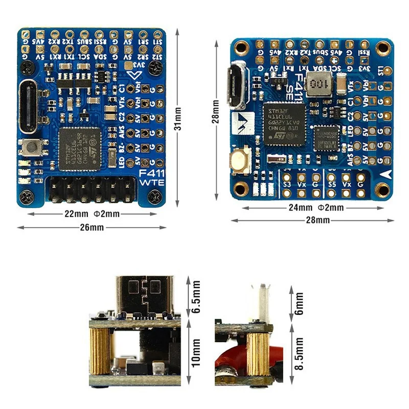 Matek F411-WTE Flight Control Module With OSD Player FPV Supports 2S-6S ...