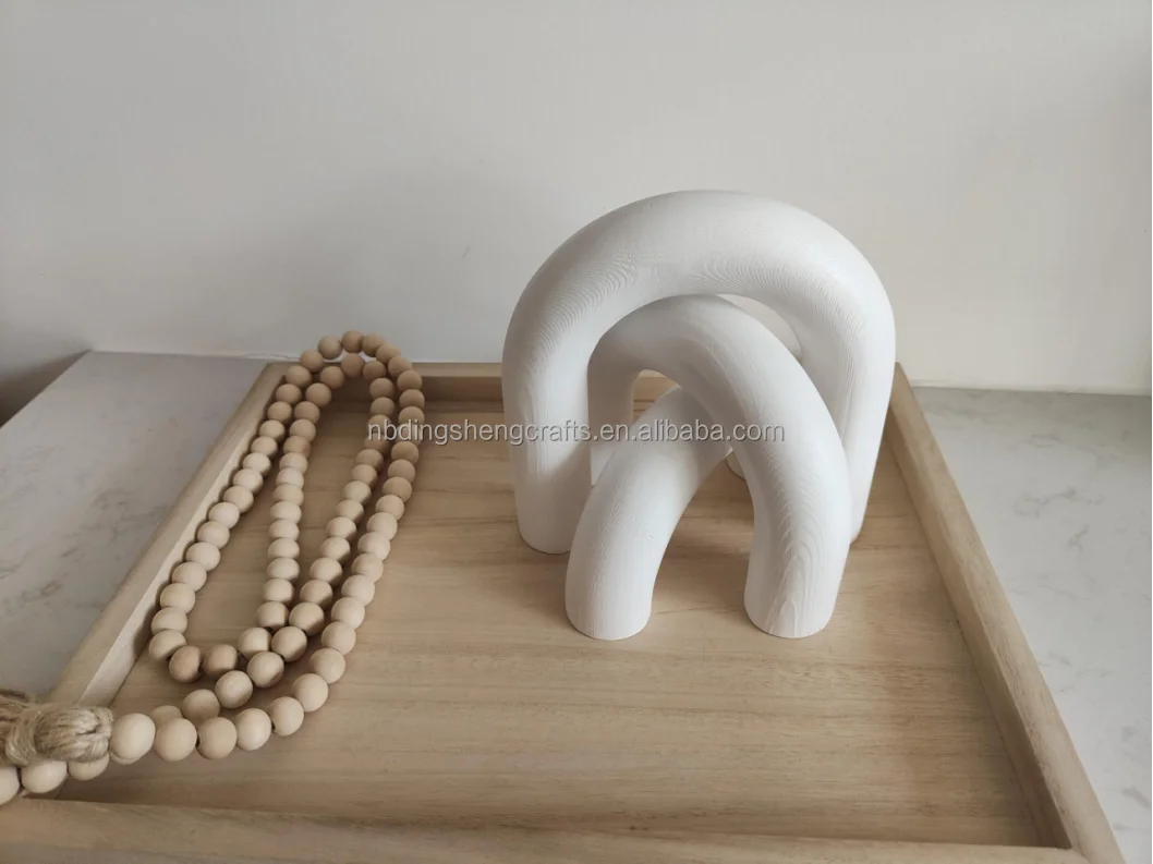 3pcs Round Arch White /rustic Table Top Arch Wooden Decorative Round ...