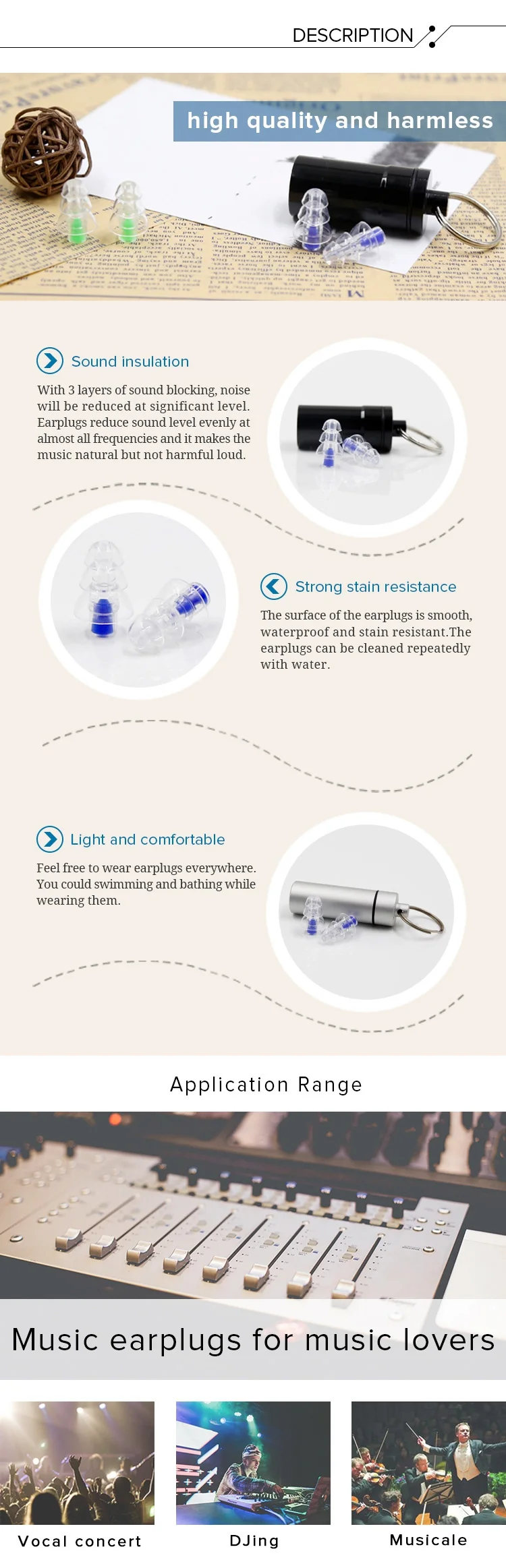 Silicone Earplugs - Reliable Hearing Protection for Musicians