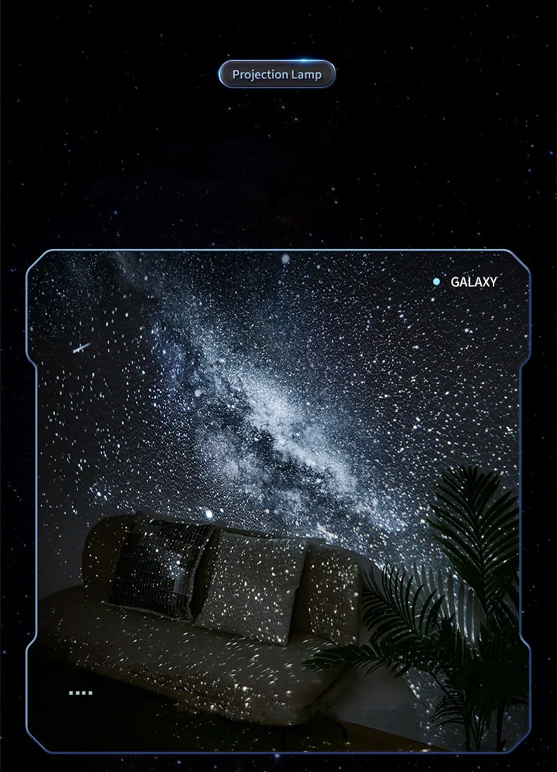 12 In 1 Shooting Star Galaxy Projector | 3D Visual Wireless Star Night ...