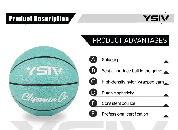 Custom Logo 7.5 Inch Pu Leather Basketball Blue For Women Printed Color ...