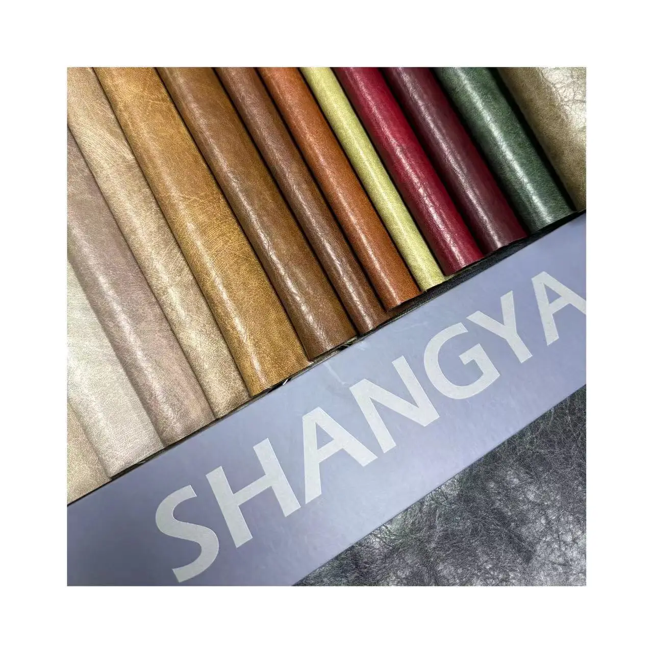 New Design High Quality Metallic Pu Leather Fabric Synthetic Leather ...