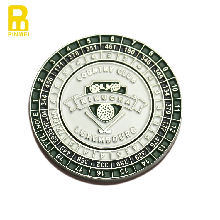 Custom Golf Club Coin Removable Metal Golf Poker Chip Ball Marker ...
