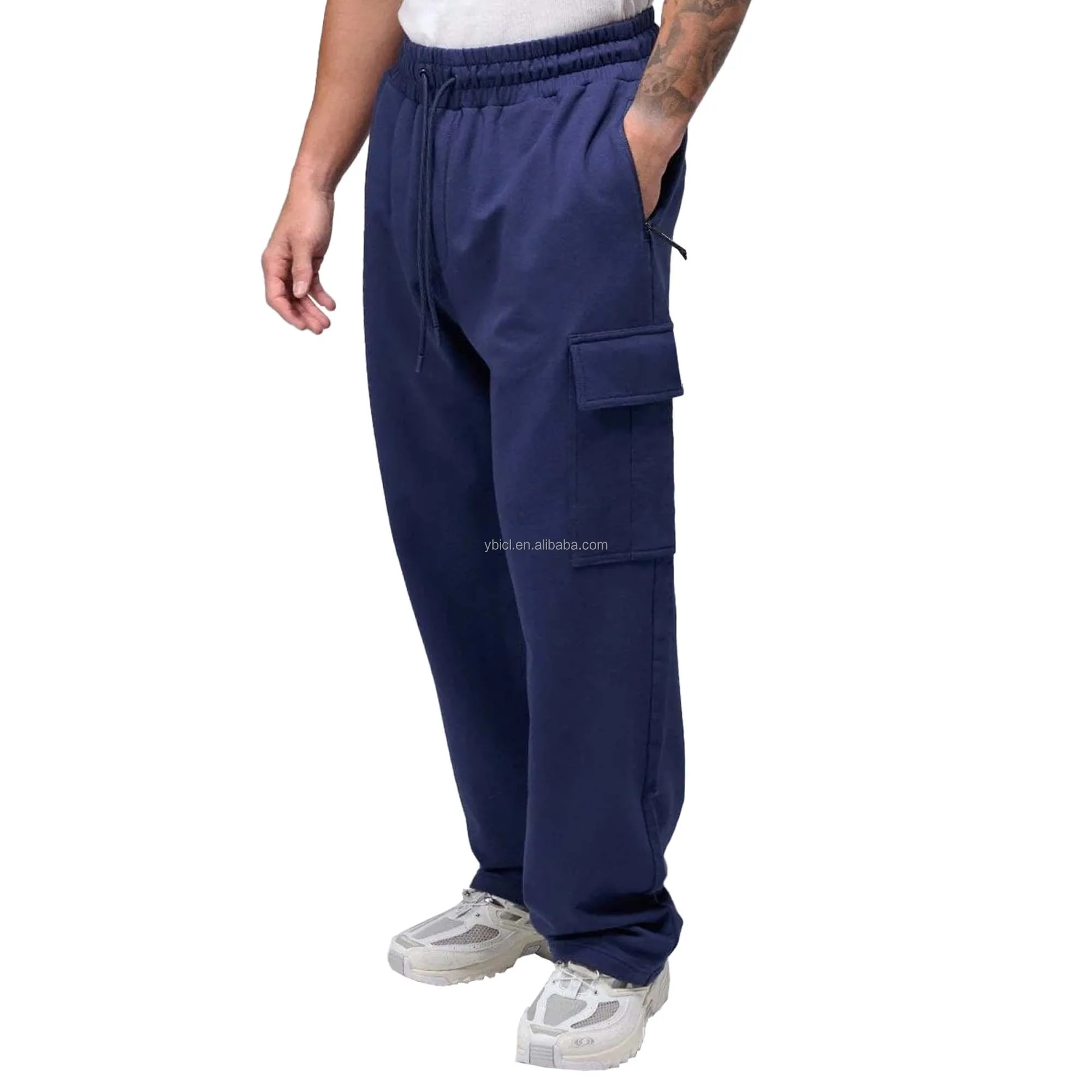 Shop OEM Cotton Polyester Cargo Sweatpants with Custom Embroidery