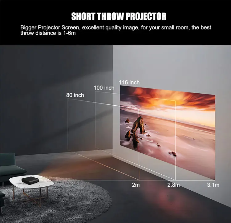 Toumei K2 Smart Dlp 3d Projector Home Theater Wireless Projection - Buy ...
