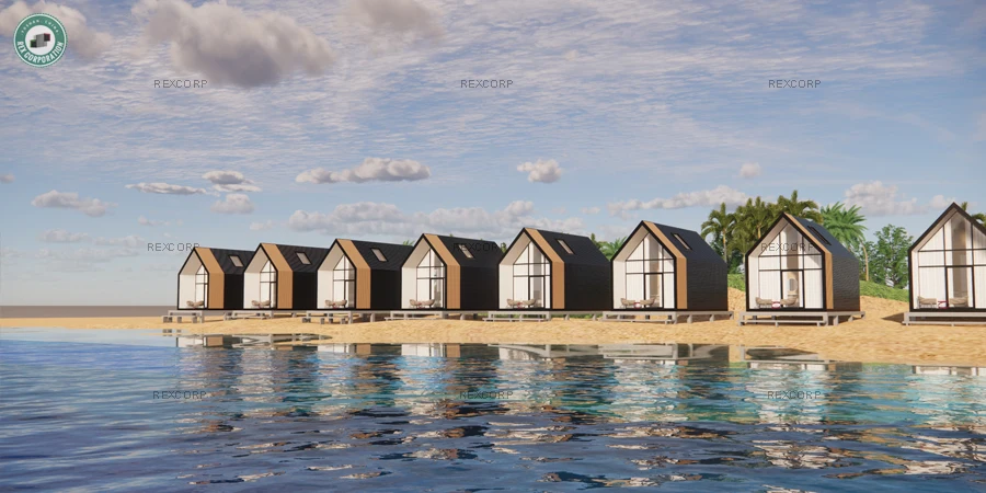 35sqm Modular A Frame House - Modern Prefab Villa Design